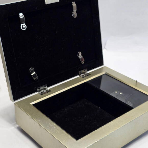 Storage & Organization | Cottage Garden Silver Photo Frame Music Box ...